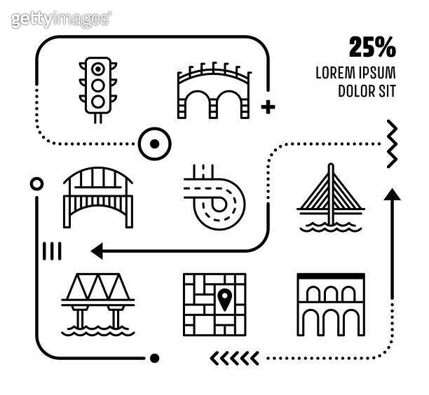 Mini Infographic Design With Editable Icons for Traffic Management ...