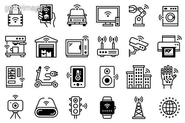 Line Icons with Editable Stroke for Wireless Connection 이미지 (2156502170 ...
