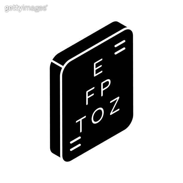 Premium quality isometric vector of eye chart, eye test icon. 이미지 ...