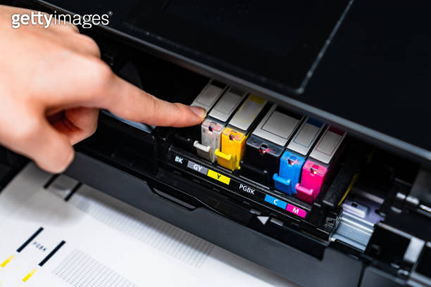 Replacing the ink tank of a home inkjet printer [Image of ink cost] 이미지 ...
