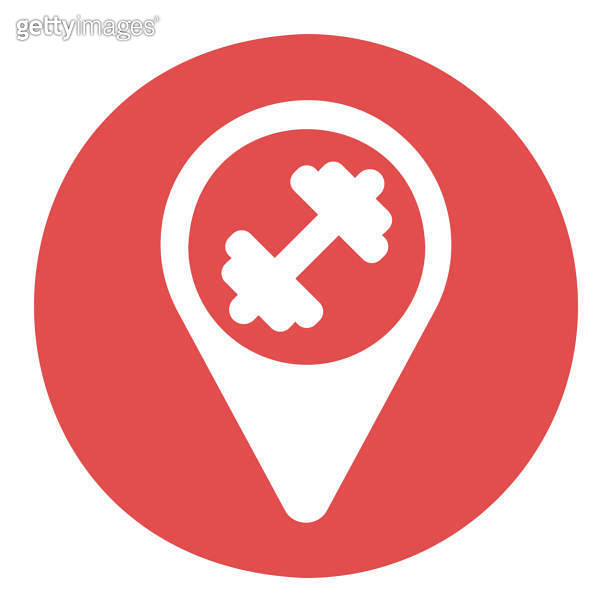 Gym pin map vector icon. Map pointer. Map markers (1968214253) 일러스트, 무료 ...