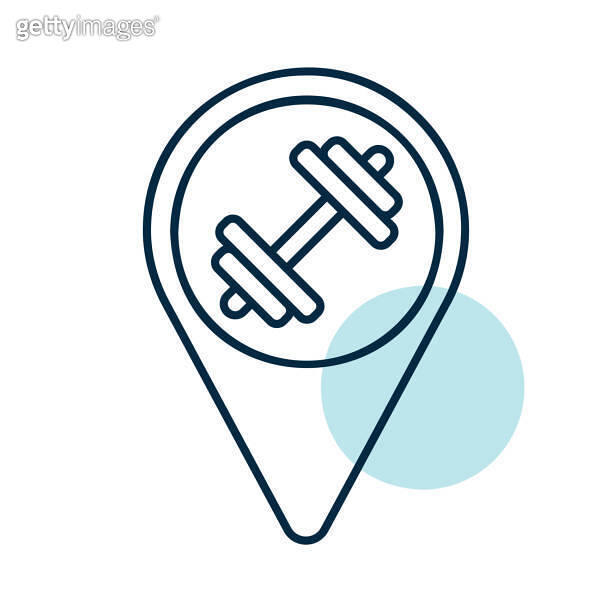 Gym pin map vector icon. Map pointer. Map markers (1915246093) 일러스트, 무료 ...