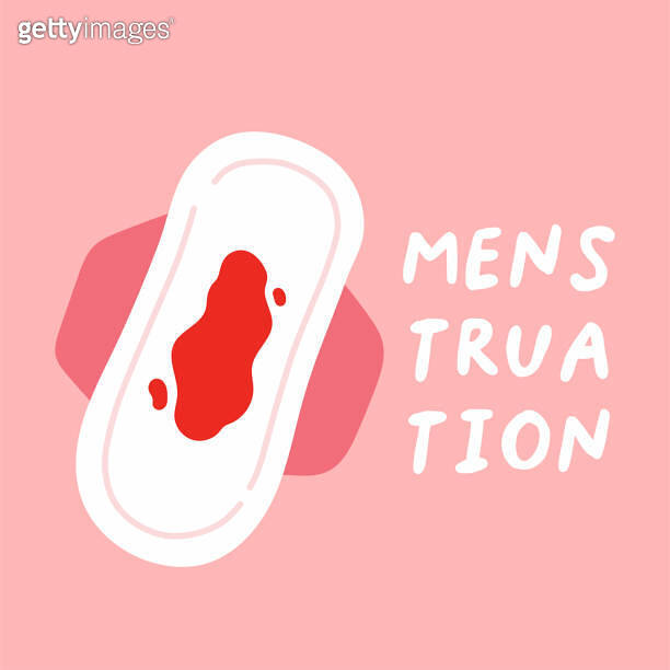 Menstruation lettering card. Menstrual cycle quote, periods lettering ...