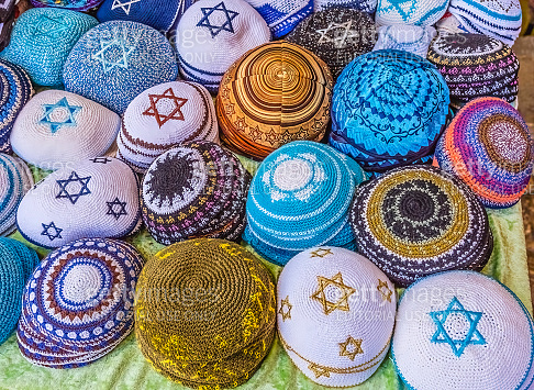 Kippahs Yarmulkes Jewish Hats Tzfat Tsefat Israel 이미지 (2149136547) - 게티 ...
