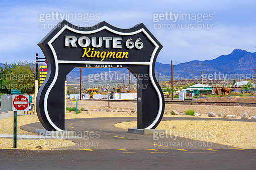 Following Route 66: Kingman Route 66 Neon Drive-Thru Sign 이미지 ...
