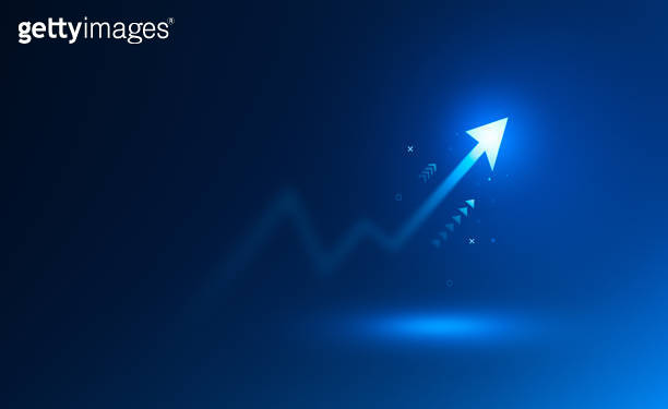 Up arrow business direction symbol on illustration graphic design icon ...