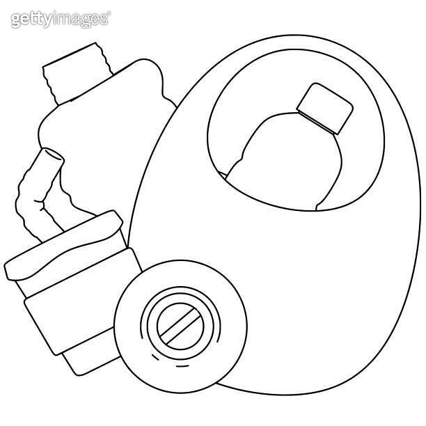 No plastic line art. Vector illustration with sustainability theme and ...