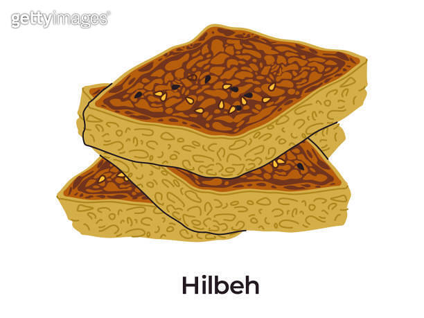 hilbeh palestine traditional food made from fenugreek cake semolina ...