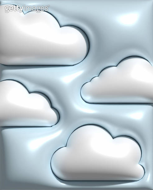 abstract cute inflate effect cloud pattern 3D background 이미지 ...