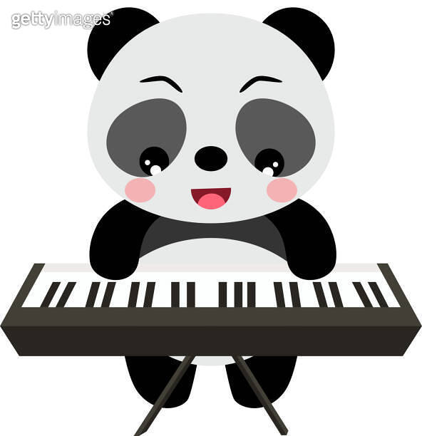 Funny panda playing the piano 이미지 (2151126104) - 게티이미지뱅크