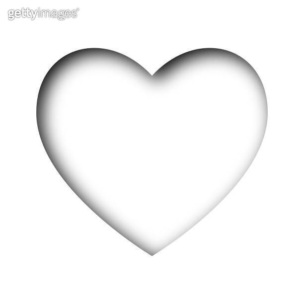Heart of paper. Heart with shadow. Vector illustration. 이미지 (2148613638 ...