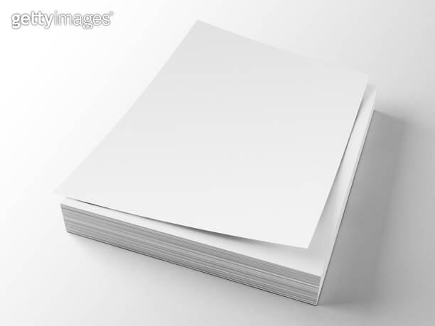 A4 Paper 3D Rendering 이미지 (2153200682) - 게티이미지뱅크