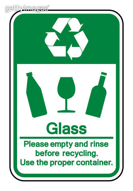 Glass Recycle Symbol Sign ,Vector Illustration, Isolate On White ...