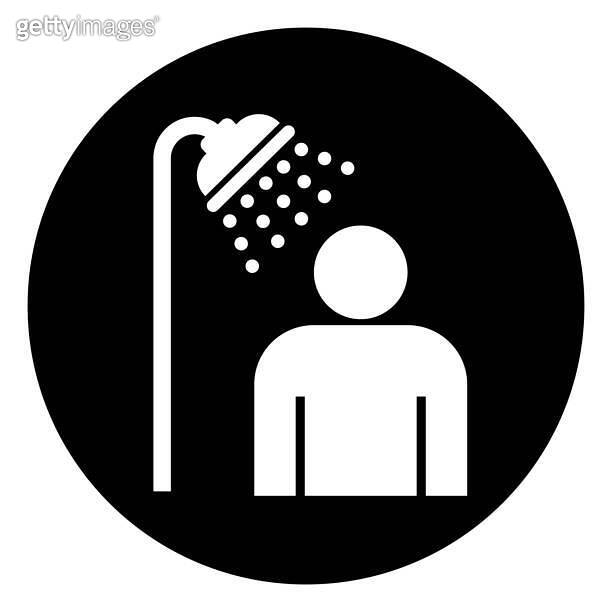 Shower Symbol Sign,Vector Illustration, Isolated On White Background ...