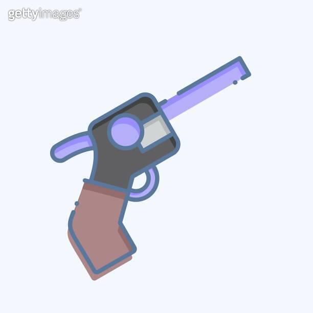 Icon Revolver. related to Weapons symbol. doodle style. simple design ...