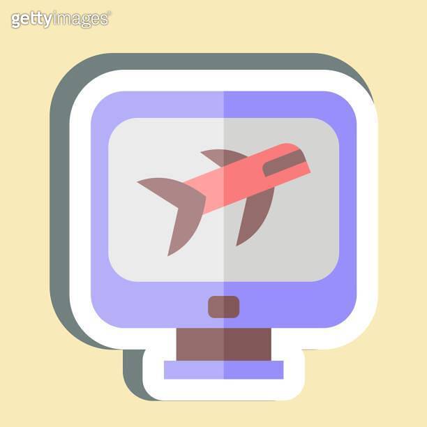 Sticker Flight Check In. related to Airport symbol. simple design ...