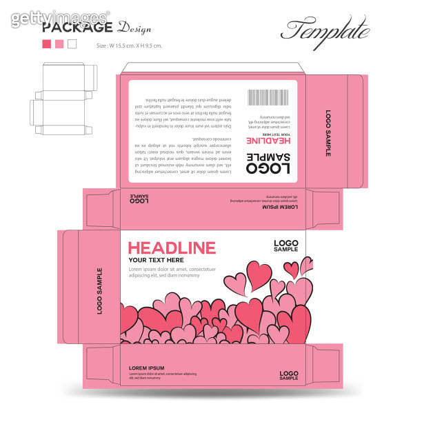 Supplements and Cosmetic box design, Package design template, box ...