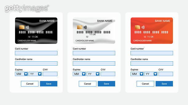 Smartphone and Website Online Credit Card Payment UI Design. Optimized ...