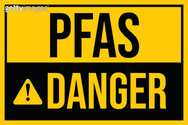 Warning PFAS Danger Sign Sticker Label stock illustration (2181766096 ...