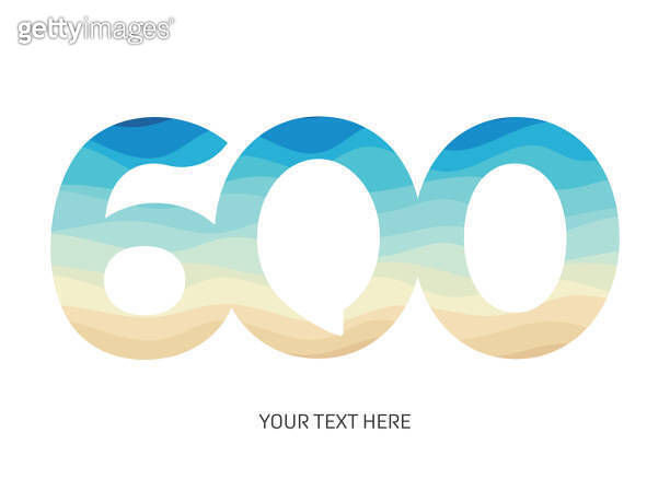 Number 600. Abstract number template. Anniversary number template ...