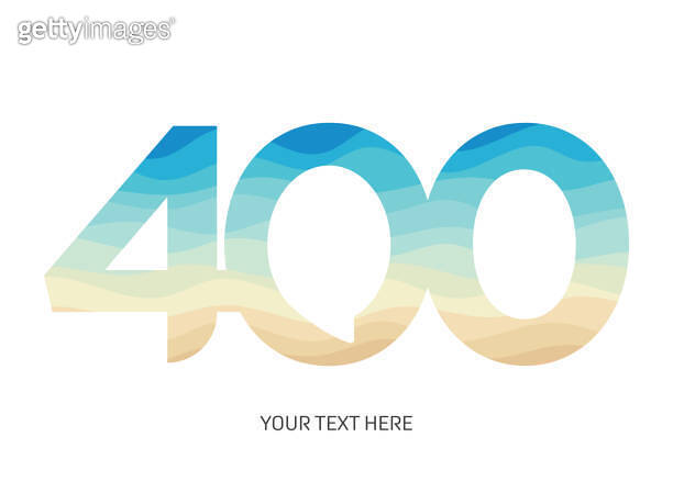 Number 400. Abstract number template. Anniversary number template ...