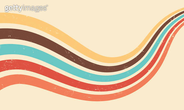Retro wavy lines wallpaper background. 이미지 (1980398828) - 게티이미지뱅크