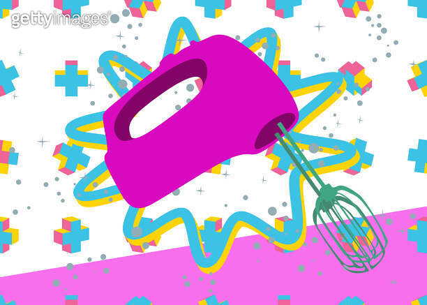 Mixer geometrical graphic retro theme background. Minimal geometric ...