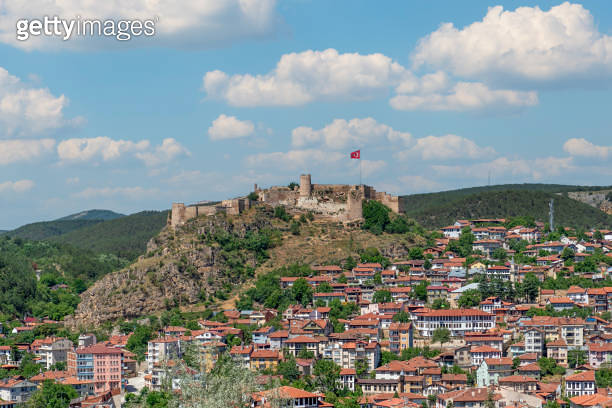 Panoramic view of Kastamonu Castle is a medieval castle with ...