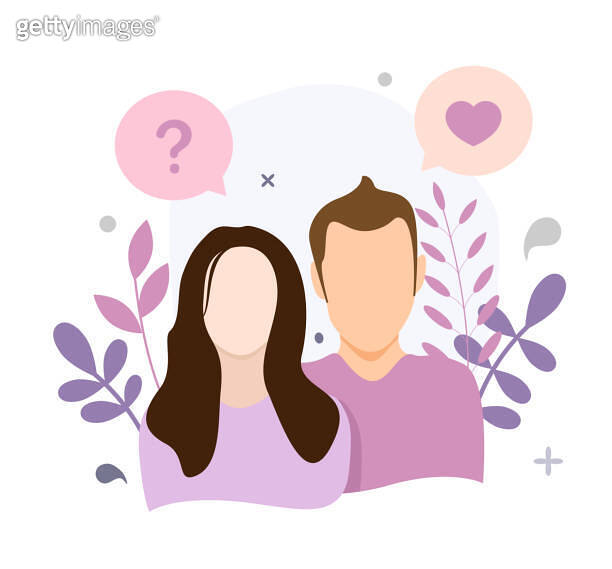 Questionable love between a girl and a boy. Love declaring. Valentine's ...