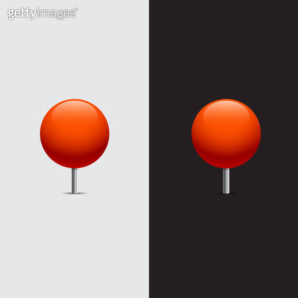 Red pin icon design. Vector illustration of a red marker for maps or ...