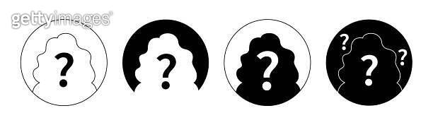 Guess who unknown person silhouette icon vector, anonymous mysterious user profile 이미지 ...