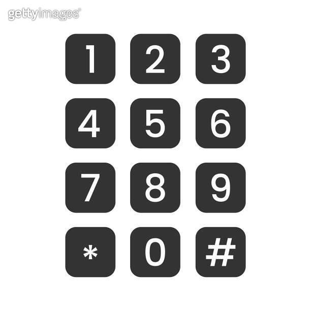Number pad icon isolated vector illustration. 이미지 (2160036407) - 게티이미지뱅크