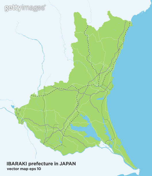 Green road route map of Ibaraki Prefecture, Japan (2156880190) 일러스트, 무료 ...