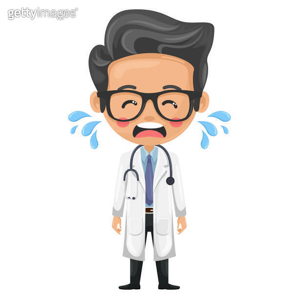 Crying doctor symbolizing the humanity and vulnerability of healthcare ...
