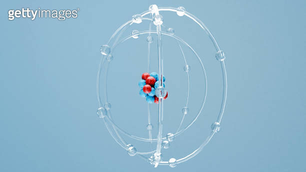 Atom anatomy, Atomic model or structure, electrons orbiting the nucleus ...