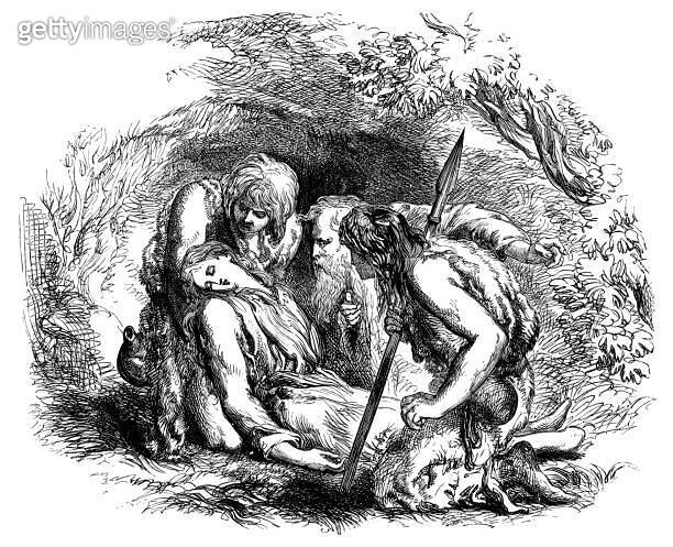 Belarius, Guiderius, and Arviragus Find Imogen Unconscious in the Cave ...