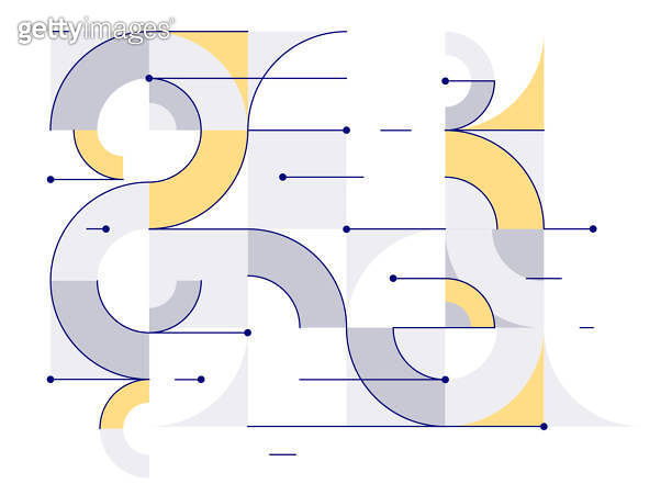 Abstract tech engineering draft vector background, mechanical blueprint ...