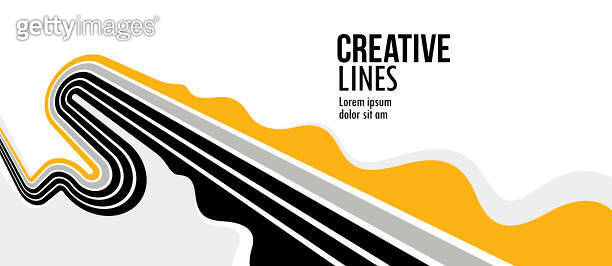 3D lines in motion vector abstract background, creative and dimensional ...