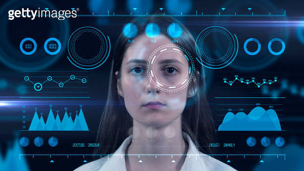 Virtual Reality, AI (Artificial Intelligence) concept. Deep learning ...