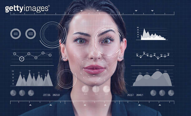 AI (Artificial Intelligence) concept. Deep learning. GUI (Graphical ...