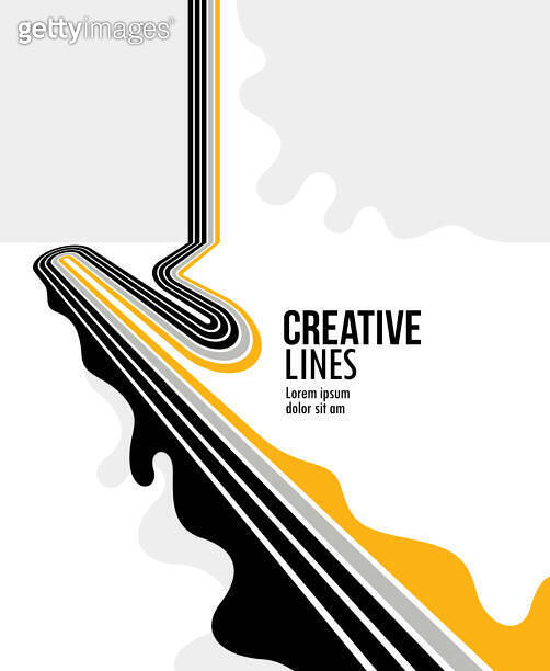 3D lines in motion vector abstract background, creative and dimensional ...