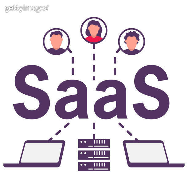 Saas icon for ui, ux, web, app.Software as a service files storage ...