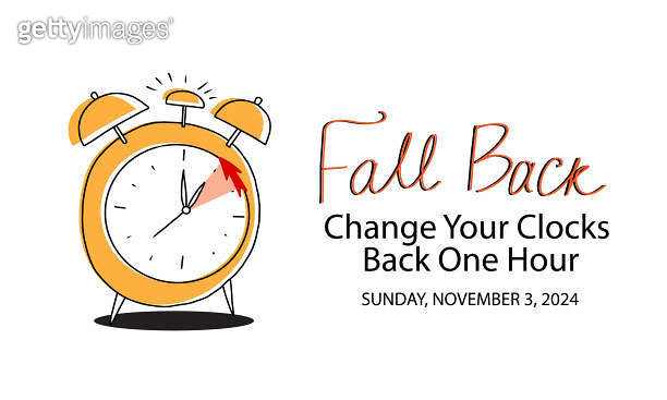 Fall Back Time. Daylight Saving Time Ends Banner at November 3, 2024 ...
