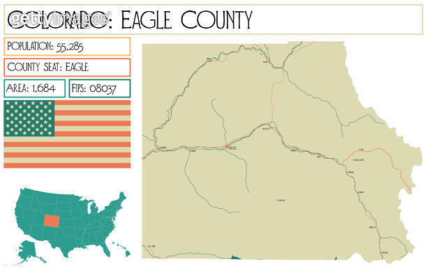 Large and detailed map of Eagle County in Colorado USA. (2045261878 ...