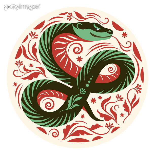 Chinese Happy New Year 2025. Year of the Snake. Symbol of New Year ...