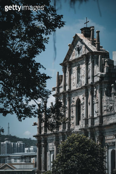 Famous historical buildings in Macau, China, the Ruins of St. Paul's ...