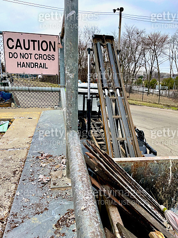 "Caution Do Not Cross Handrail" Sign, I-66 Transfer Station, Fairfax ...