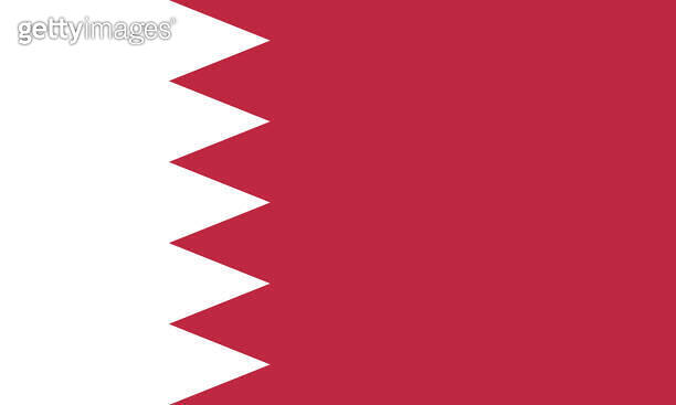 Bahrain flag. Standard size. The official ratio. A rectangular flag ...