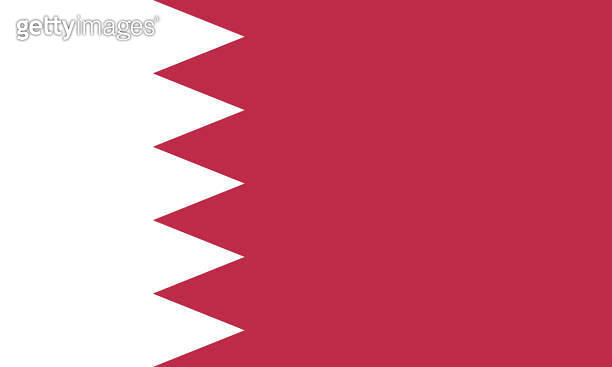 Bahrain flag. Standard size. The official ratio. A rectangular flag ...