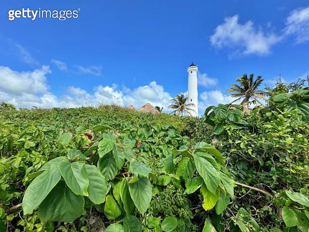 The lighthouse at Punta Sur 이미지 (2061701302) - 게티이미지뱅크